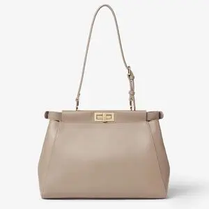 Fendi My Peekaboo Medium Dove Gray Leather Bag